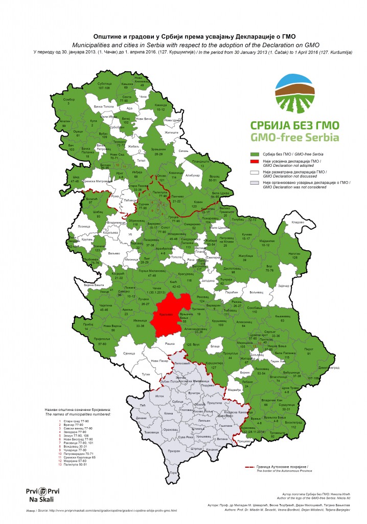 KARTA 127 OPŠTINA I GRADOVA KOJE SU USVOJILE DEKLARACIJU O GMO - Savez ...